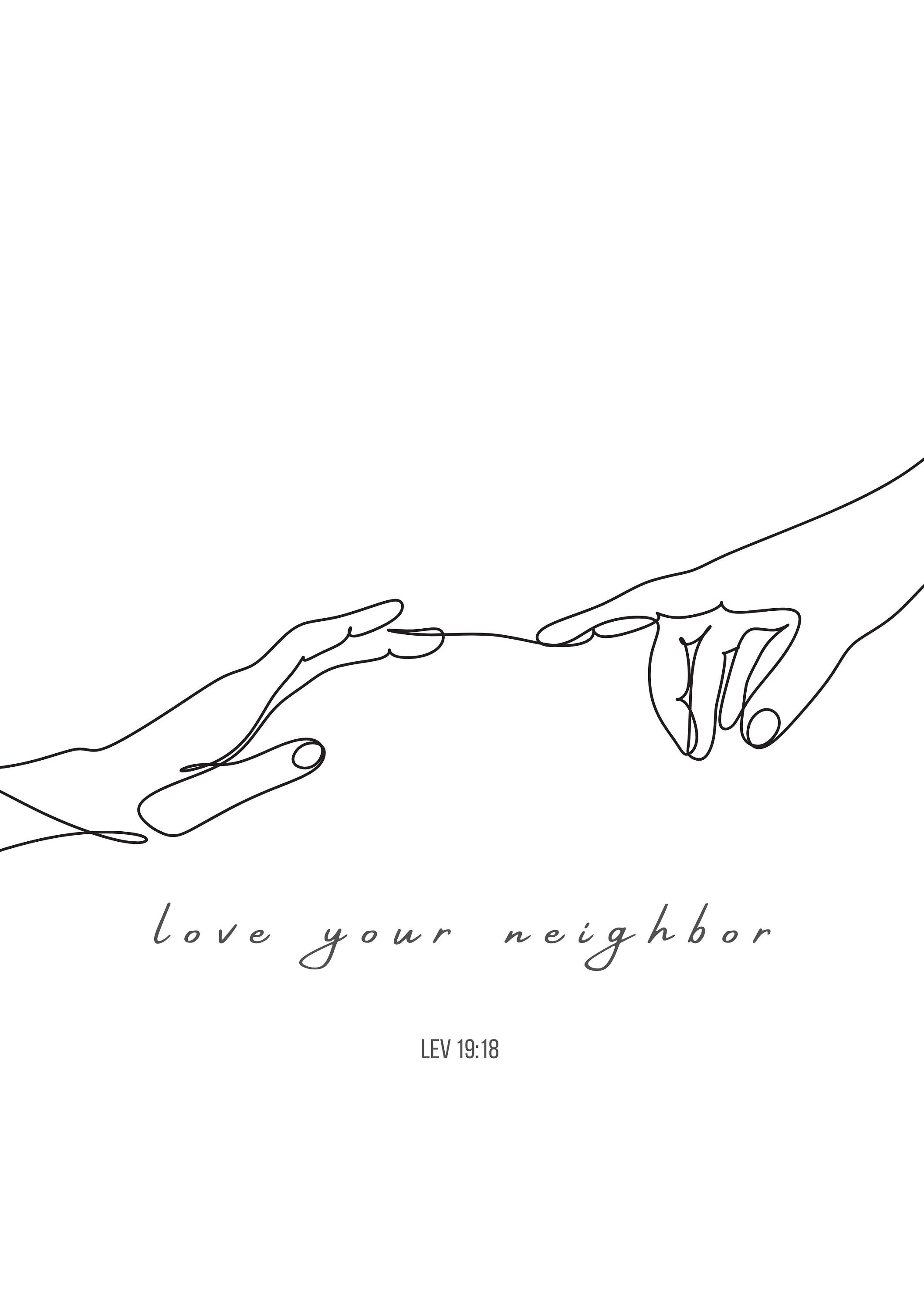 Canva Template Love Your Neighbor Art Print - Etsy