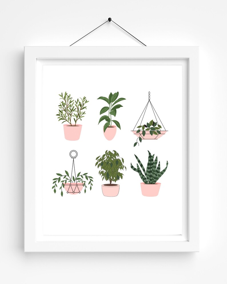 Canva Template Plant Art Print - Etsy