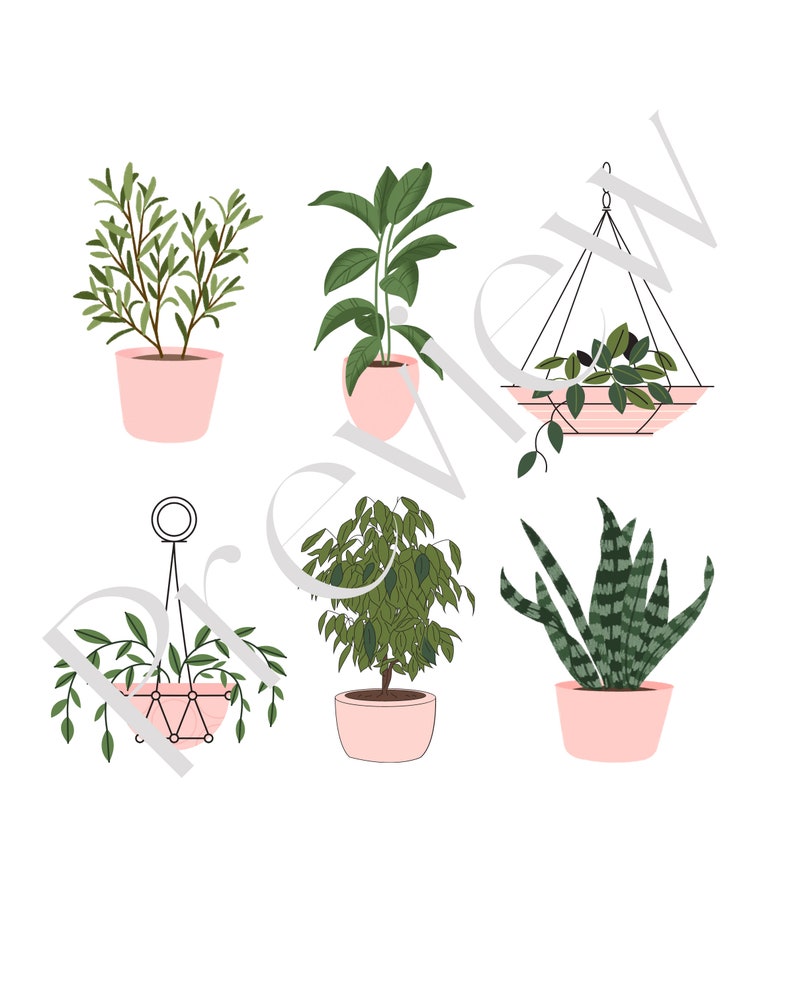 Canva Template Plant Art Print - Etsy