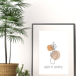 Canva Template Keep It Simple Art Print - Etsy