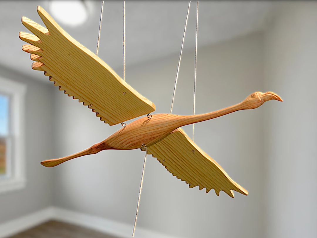 Flamingo / Big Wooden Flying Bird Flamingo / 32 Inch. 80 Cm. / Flamingo ...
