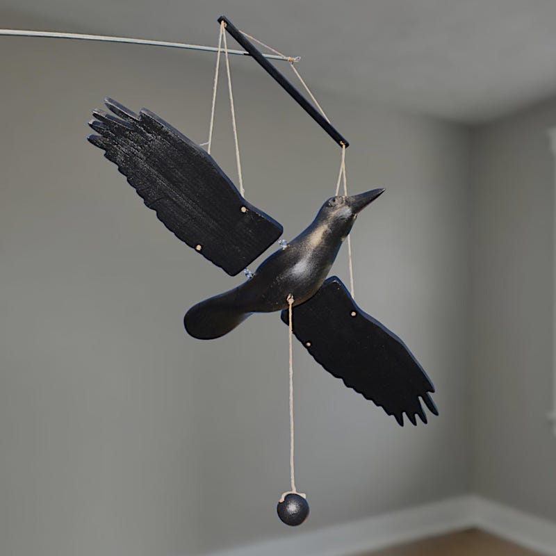 Wooden Crow - Etsy