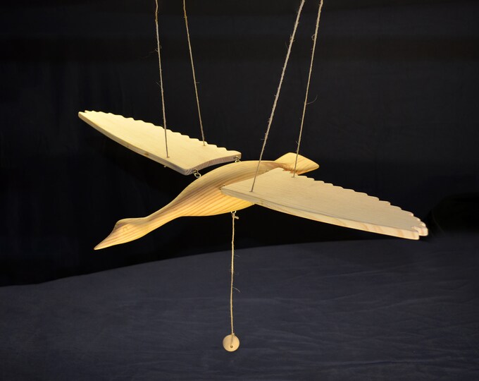 Wooden Flying Bird Mobile - Etsy