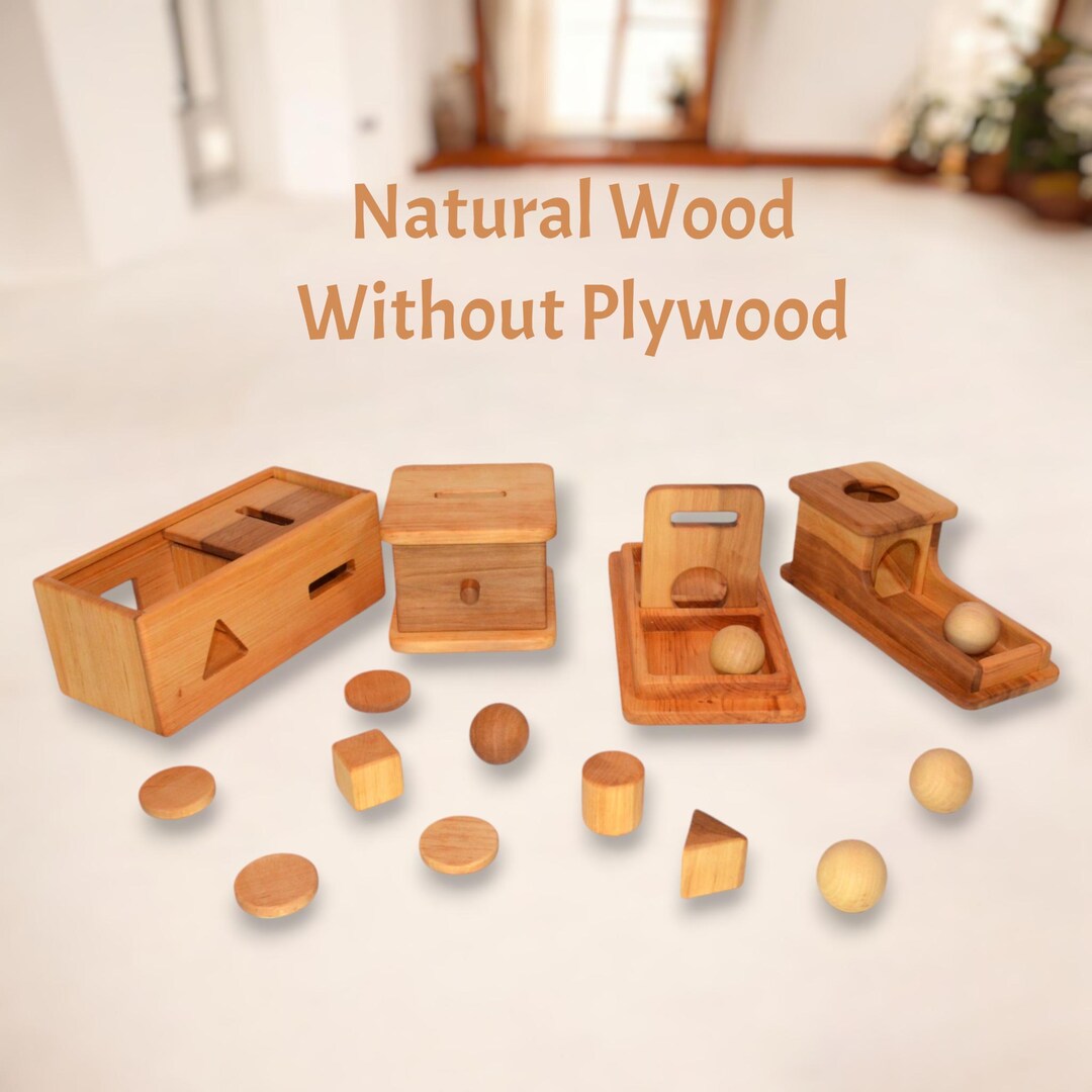 A Set of 4 Classic Montessori Materials / Wooden Montessori Materials ...