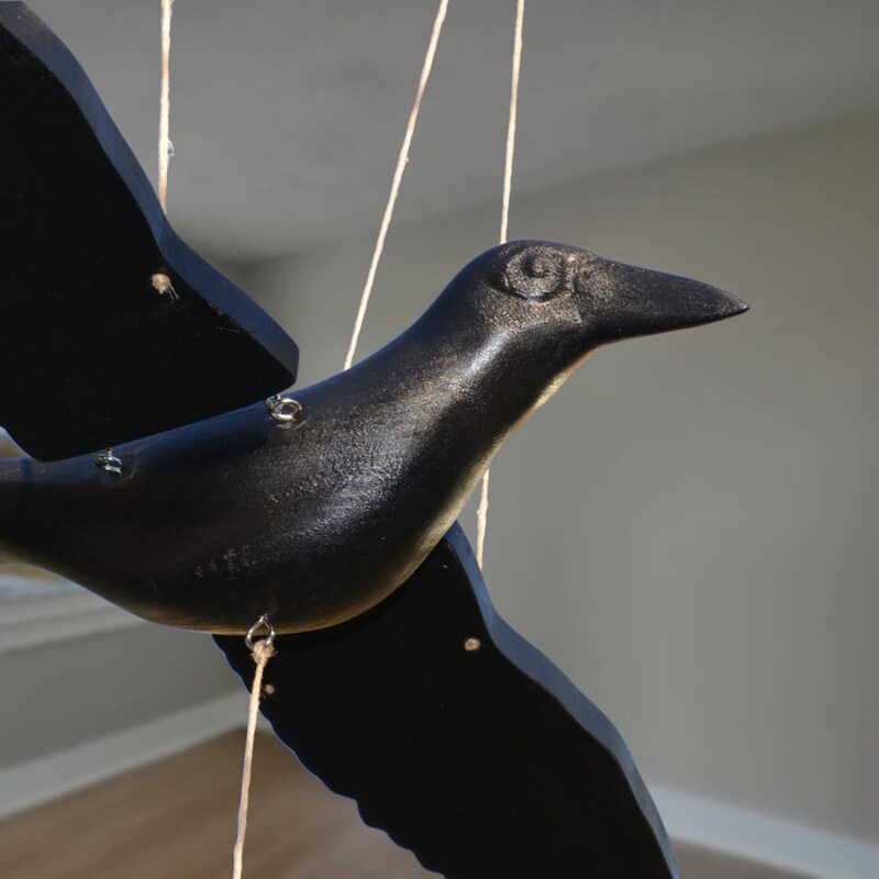 Wooden Crow - Etsy
