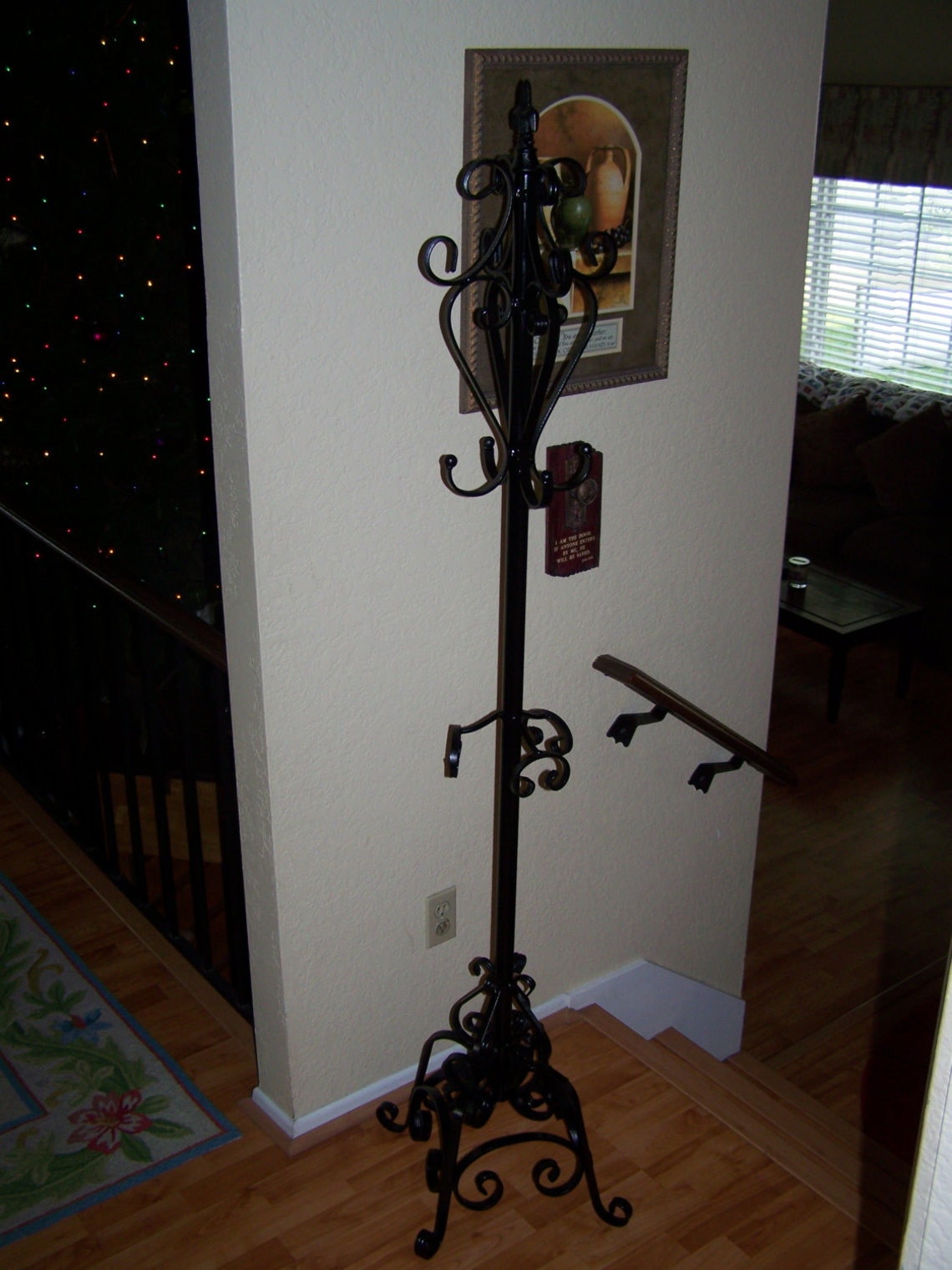 Wrought Iron Coat Rack - Etsy