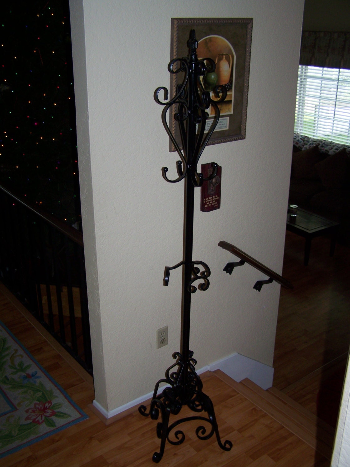 Wrought Iron Coat Rack - Etsy