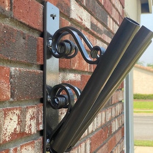 Wrought Iron Triple Flag Holders - Etsy