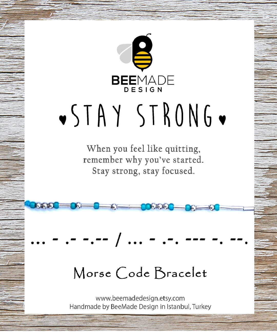 Stay Strong Morse Code Bracelet Women Empowerment Birthday Gift for ...