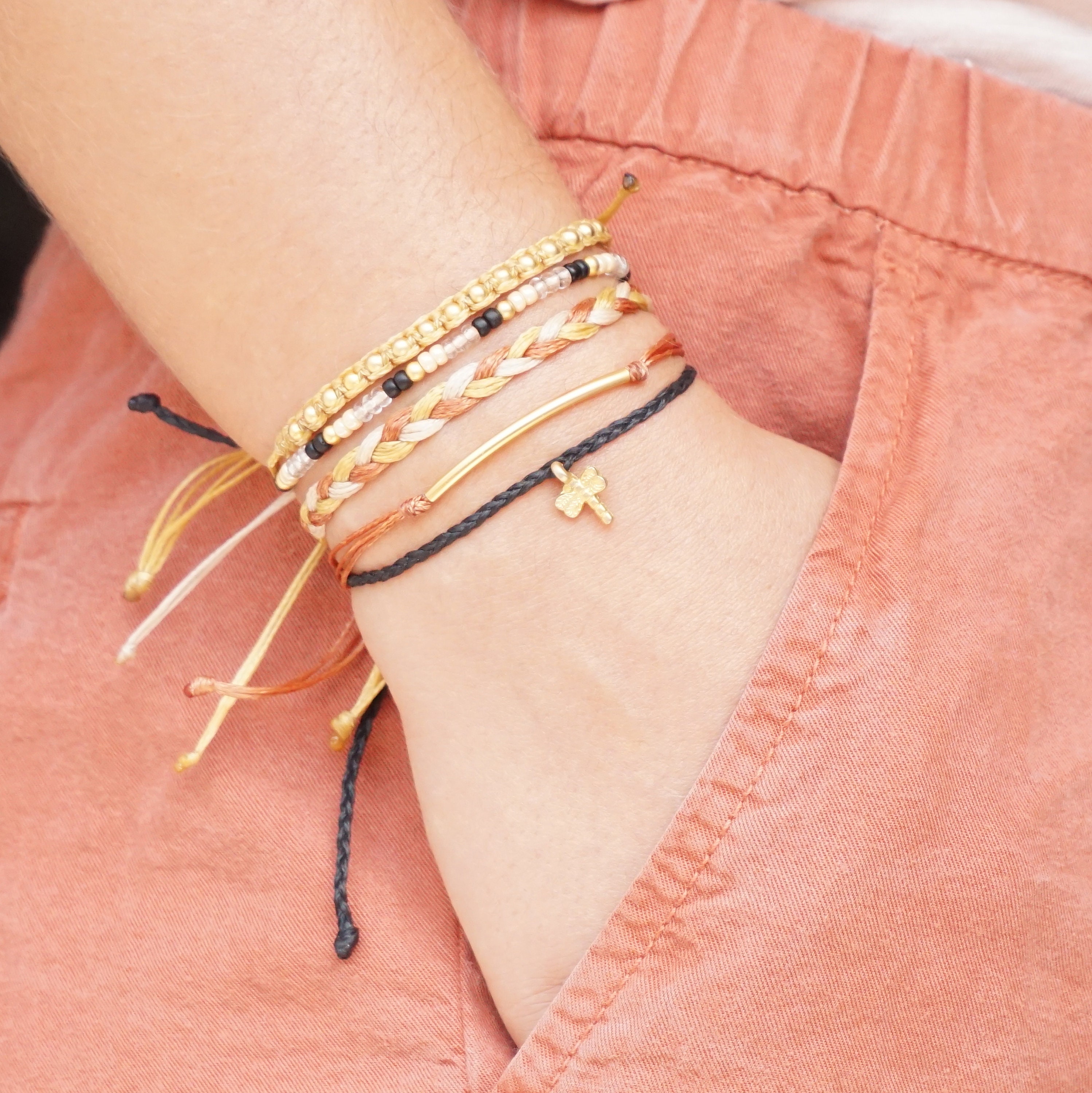 Vsco girl gifts bohemian jewelry cotton woven bracelet macrame | Etsy