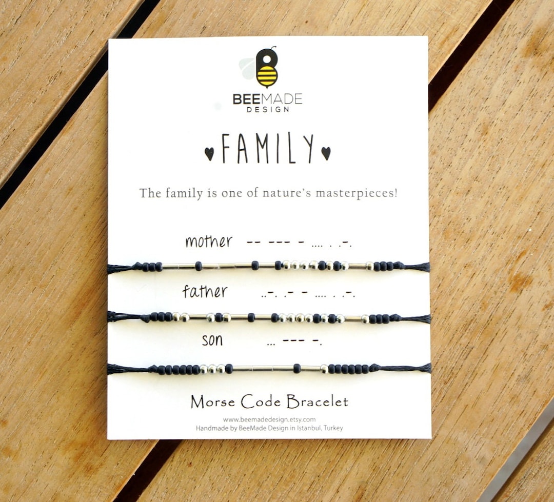 Unique Gift for Dad | Fathers Day Gift | Morse Code Family Bracelet for ...