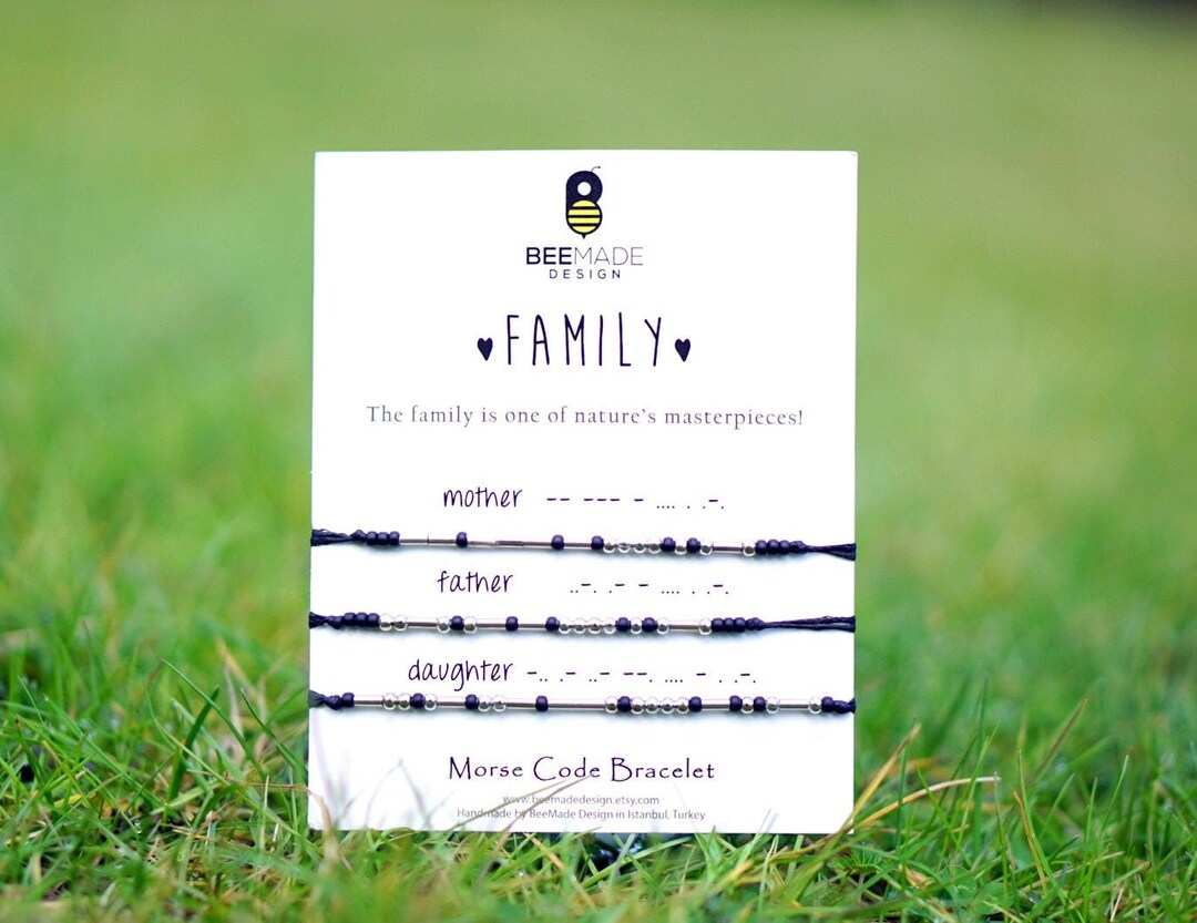 Morse Code Family Bracelets: Mother, Father, Daughter - Etsy