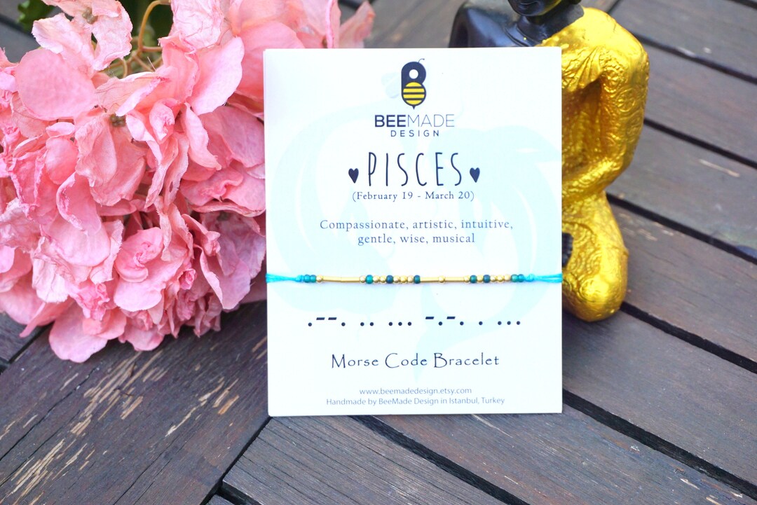 Astrology Jewelry PISCES Bracelet for Sister Valentines Day Pisces Star ...