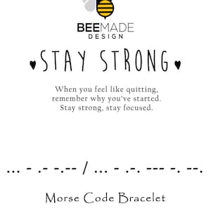 Stay Strong Morse Code Bracelet Women Empowerment Birthday Gift for ...
