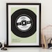 Retro Number One Vinyl Record Personalised Print. - Etsy