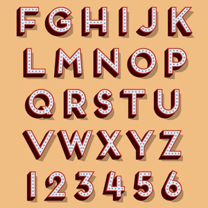 Big Circus Marquee Letter Print. Print Vibrant Unique Gift - Etsy