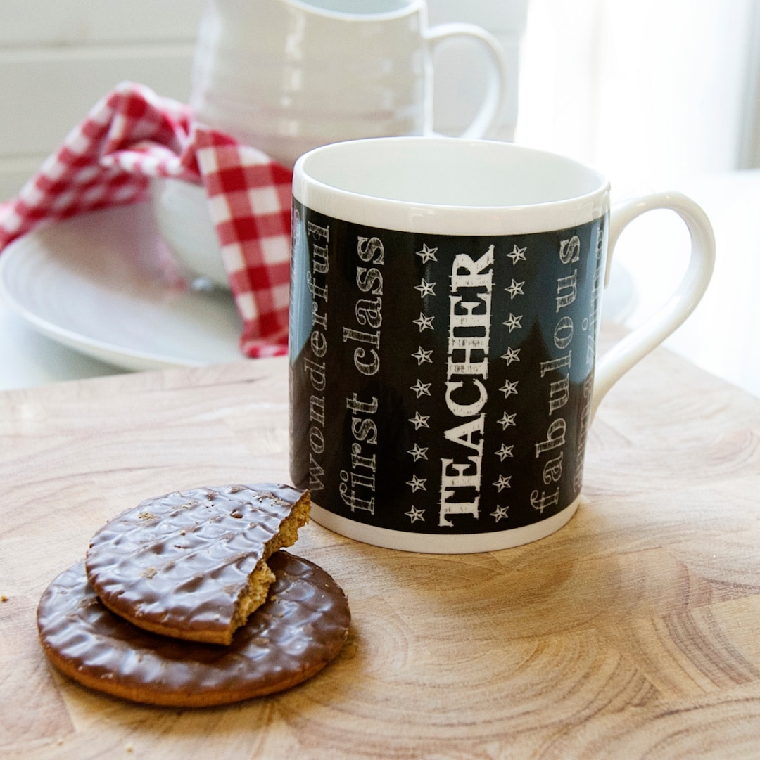 Teacher Chalkboard First Class Mug. Teacher Gift New Graduate - Etsy