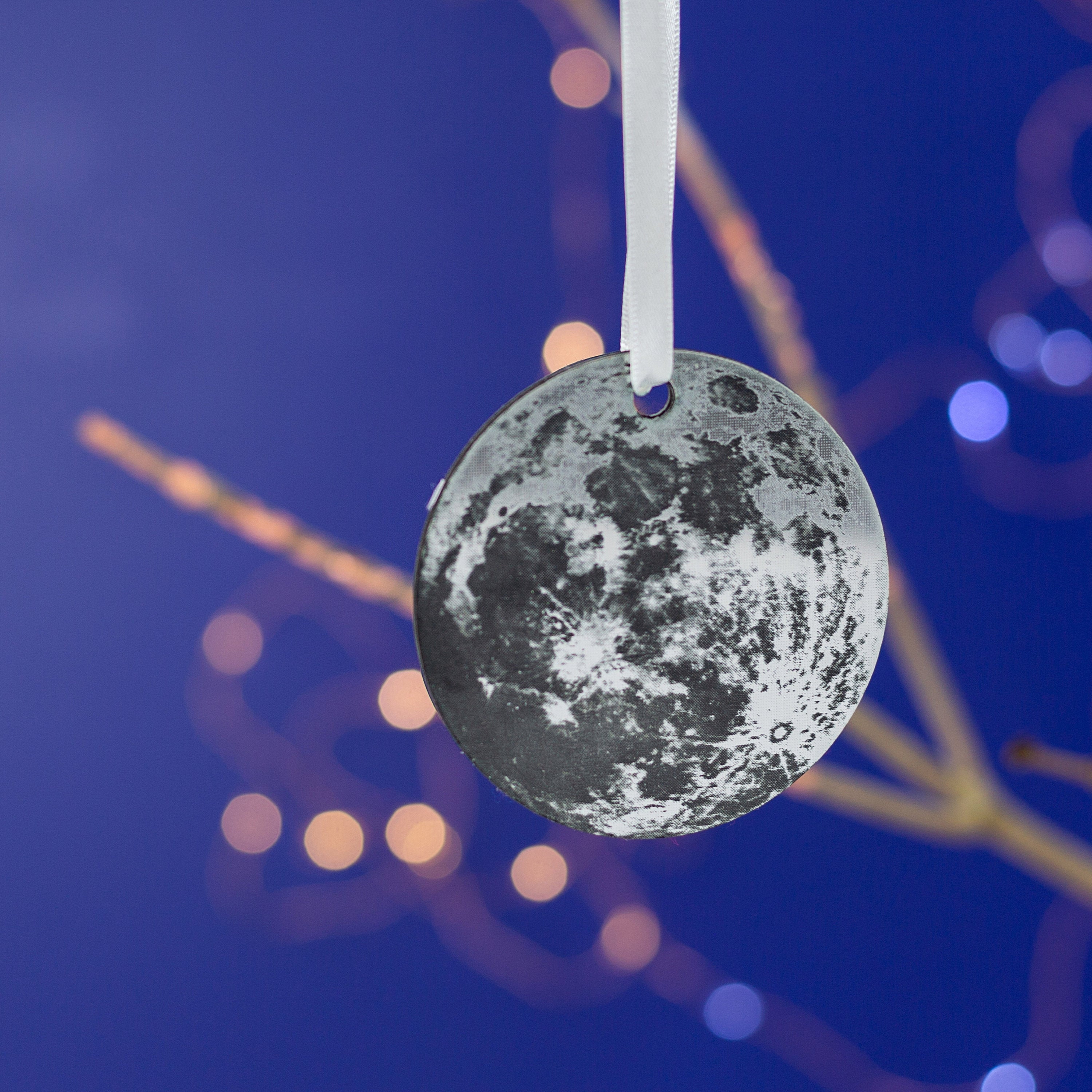 Full Moon Personalised Christmas Tree Decoration - Etsy