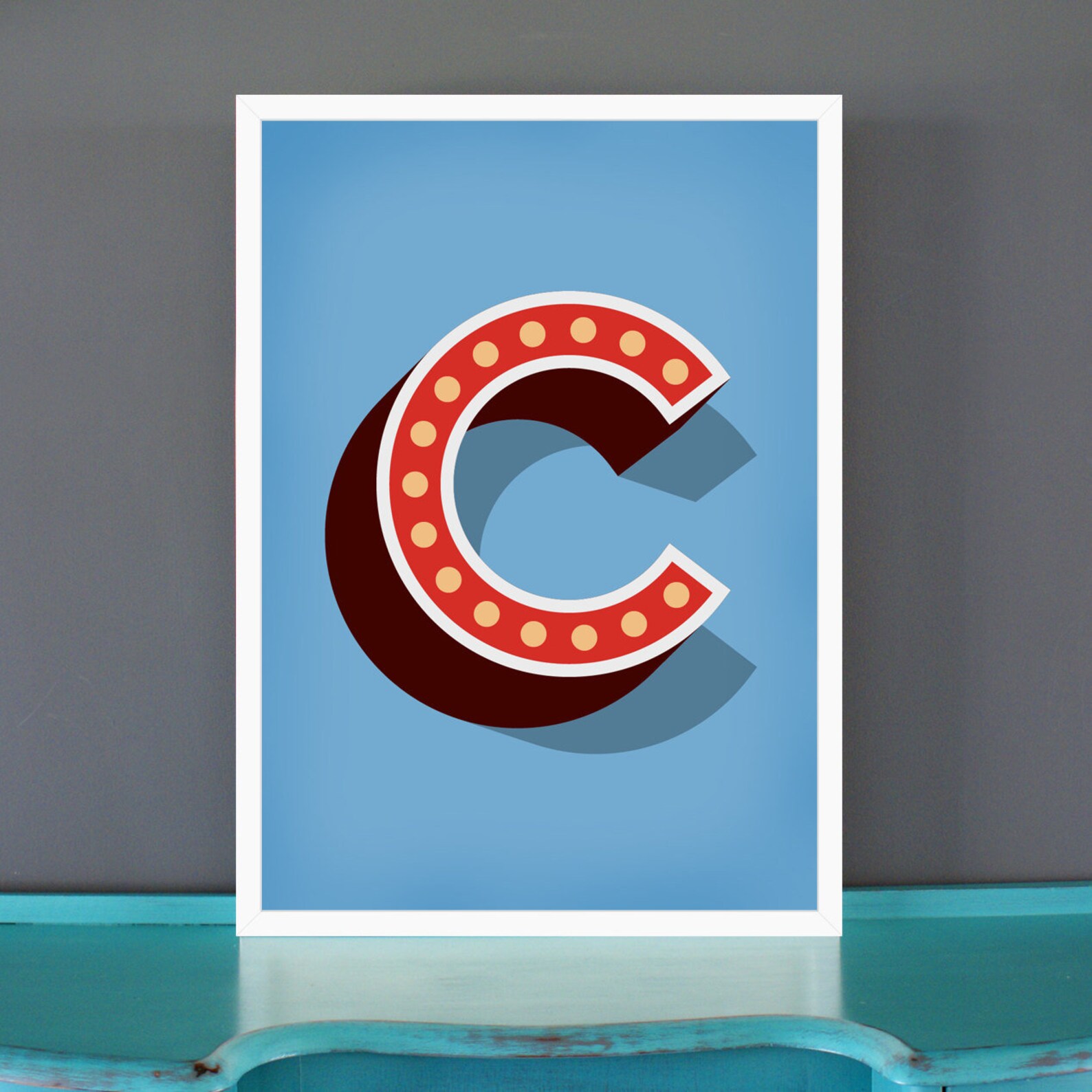 Big Circus Marquee Letter Print. Print Vibrant Unique Gift - Etsy