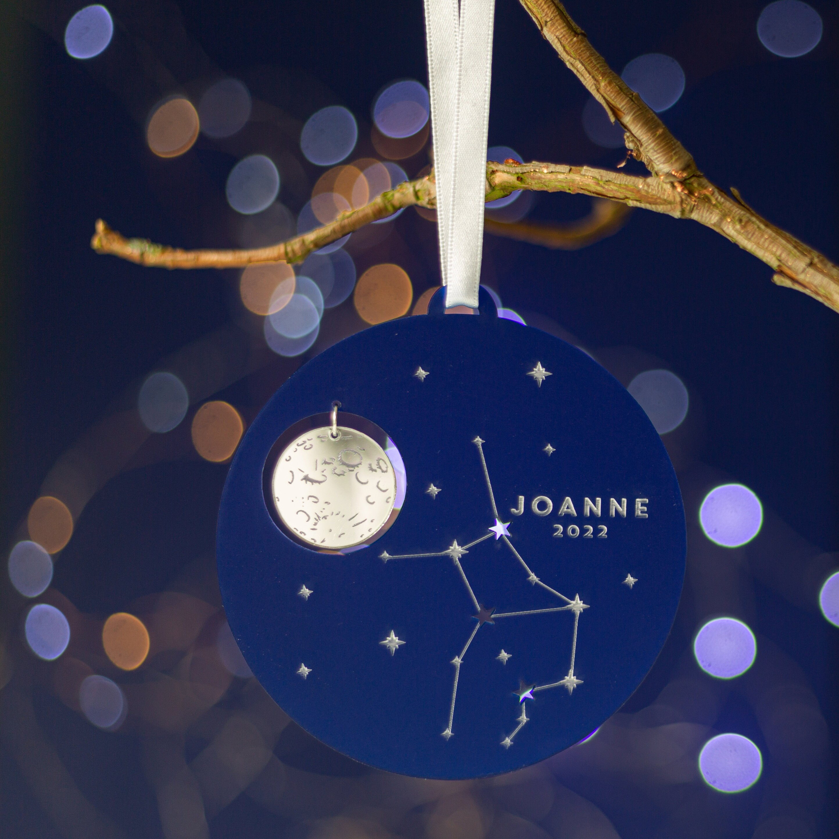 Night Sky Personalised Star Sign Zodiac Christmas Tree - Etsy