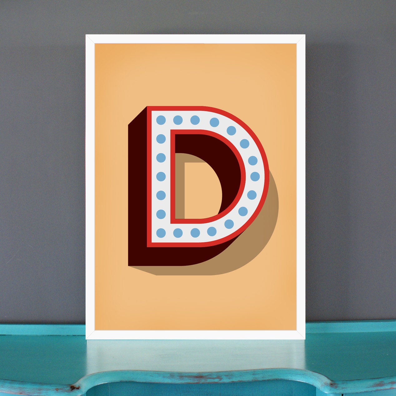 Big Circus Marquee Letter Print. Print Vibrant Unique Gift - Etsy