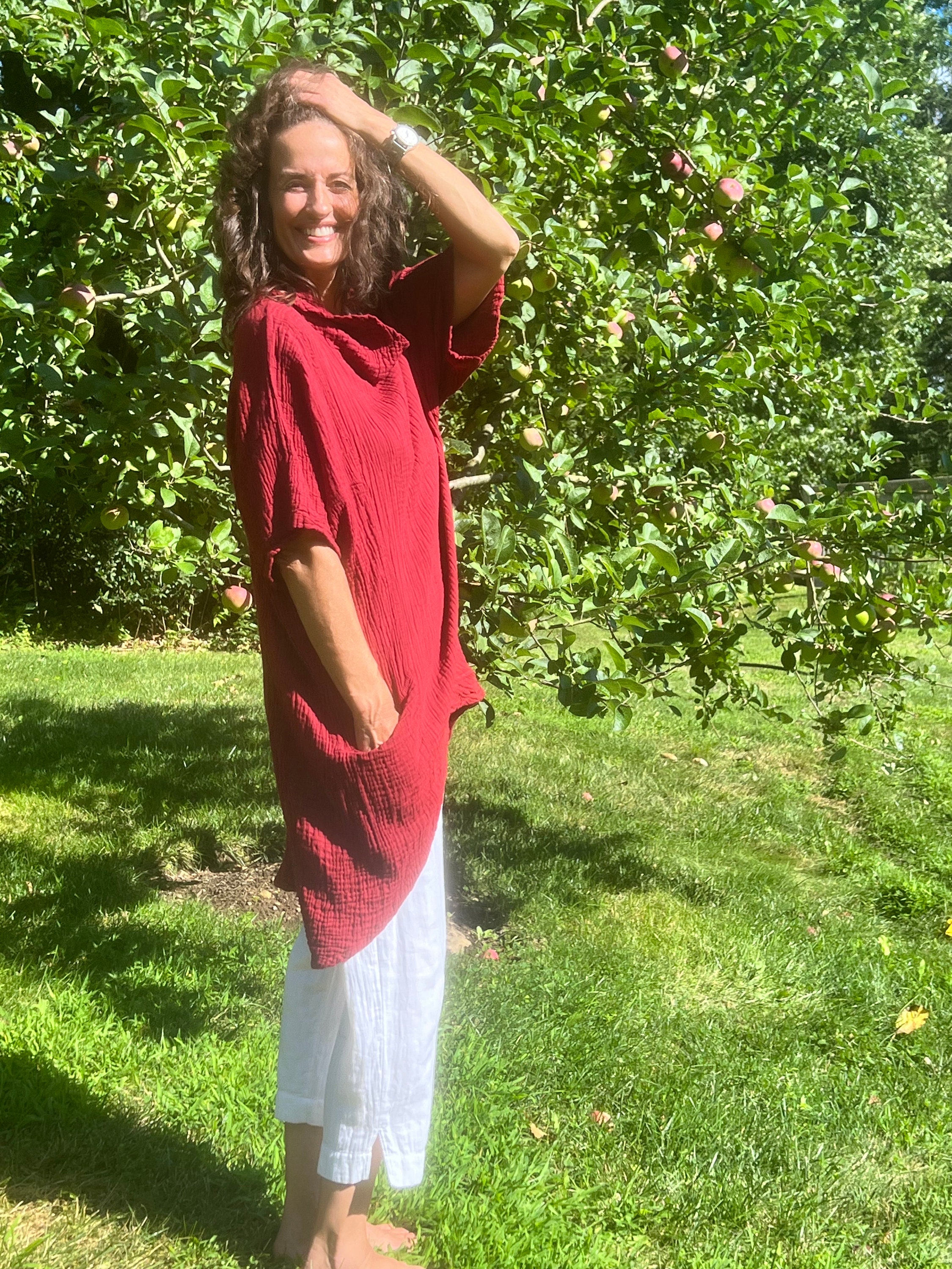 HONESTY COWL NECK Tunic 100% Cotton Natural Fibers Soft Comfy Top ...