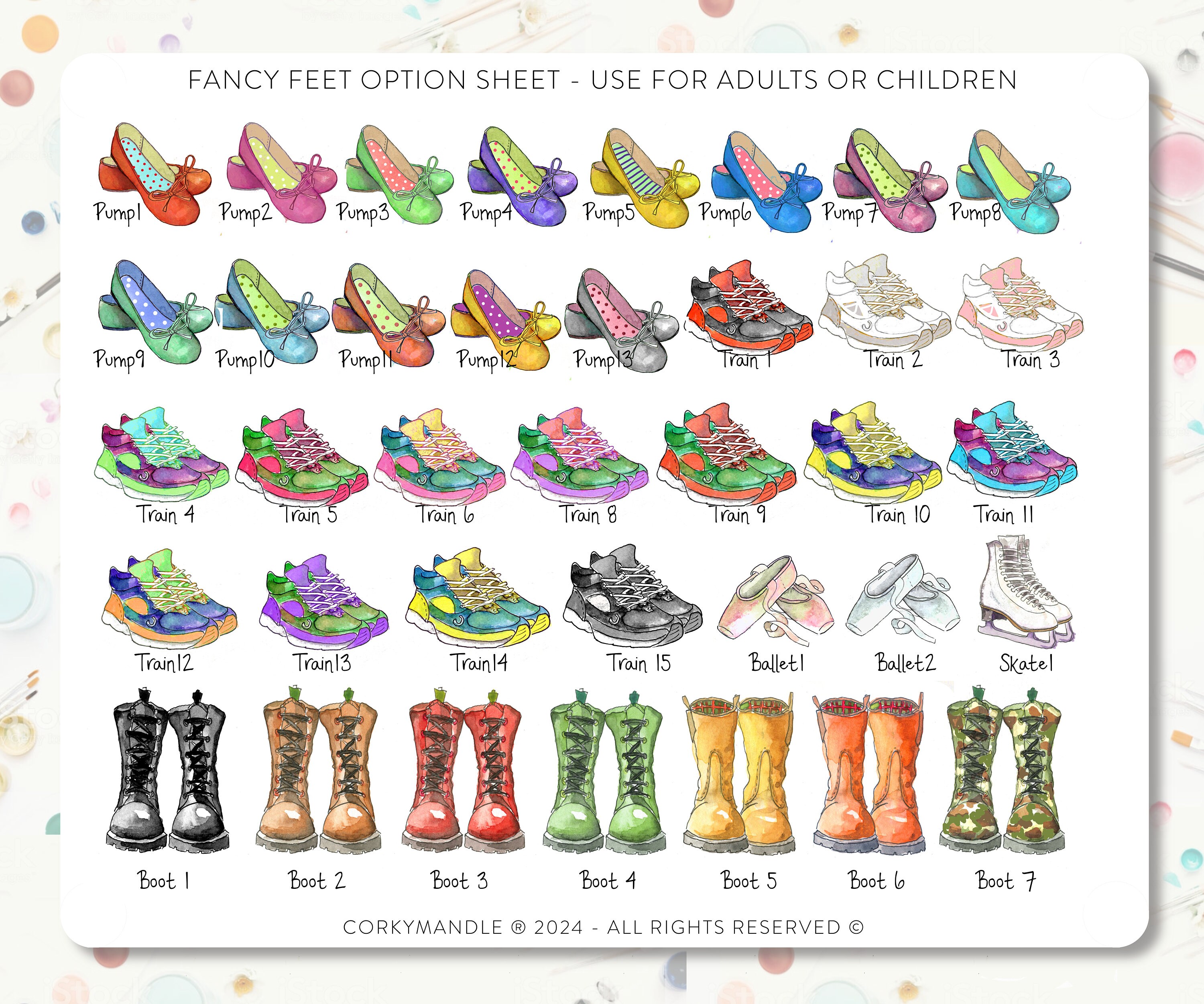 The Original Fancy Feet Family Print Personalised Family Group Children ...