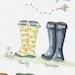 The ®original Welly Boot Family Tree - Personalised Family Print ...