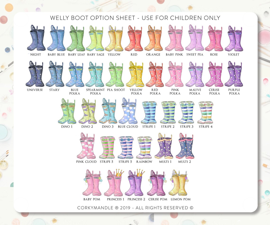 The ®original Welly Boot Family Tree Personalised Family Print , Welly ...