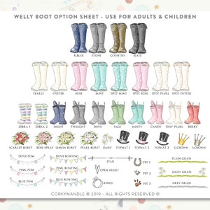 The ®original Welly Boot Family Personalised Wedding Family - Etsy
