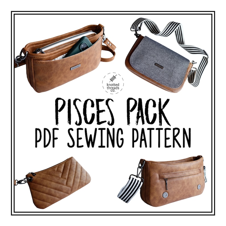 Pisces Pack PDF Sewing Pattern Add-on | Aries Crossbody Customization ...