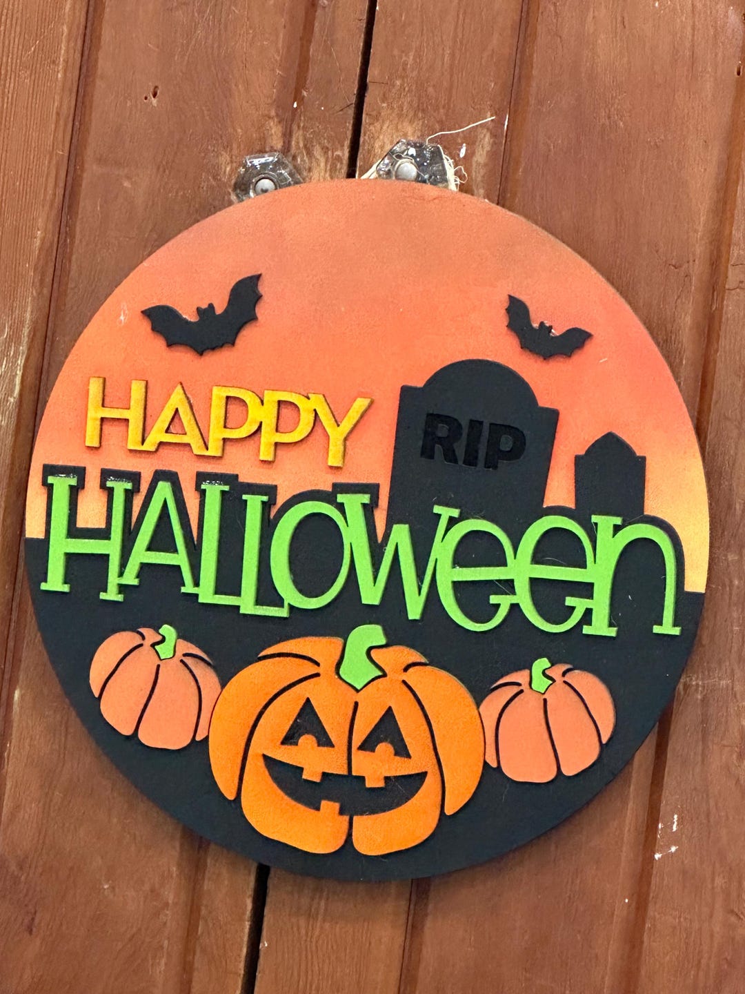 Happy Halloween Front Door Sign: Farmhouse Welcome Wreath - Etsy