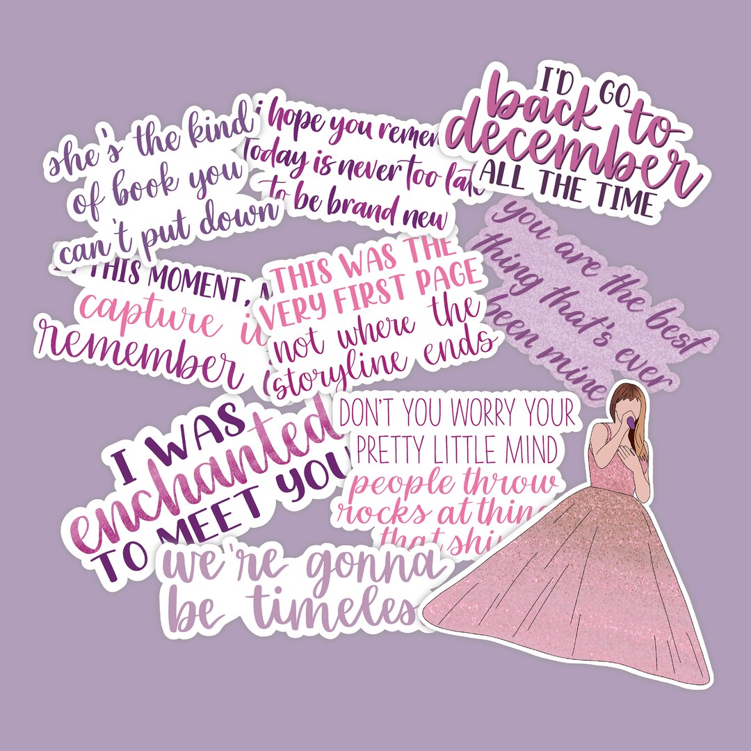 Taylor Swift speak Now taylors Version Inspired Waterproof Sticker Pack ...