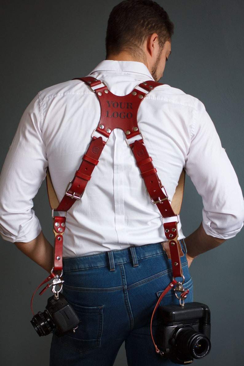 Personalized Dual Cameras Leather Strap Multi Cameras Strap | Etsy