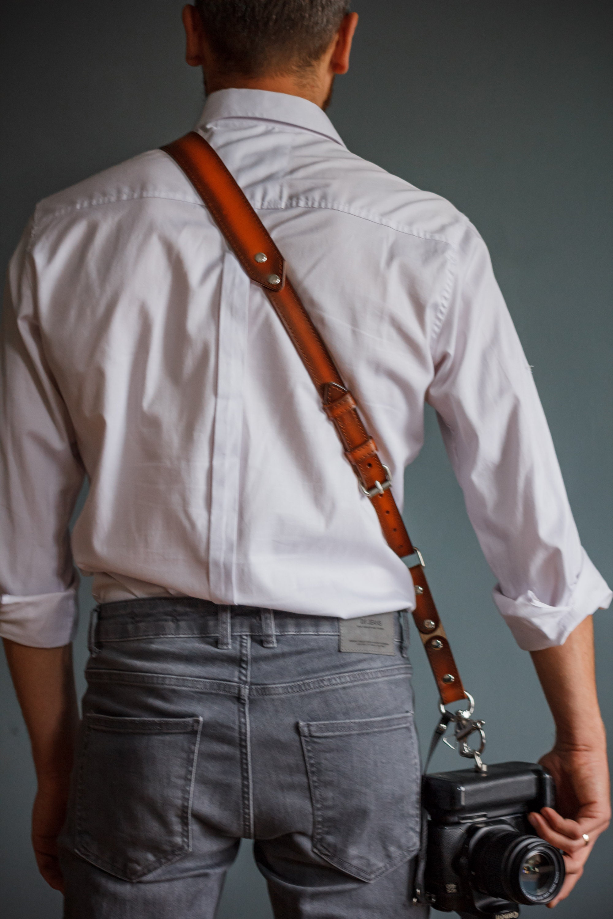 Mono Leather Camera Strap Solo Camera Harness Photographer | Etsy
