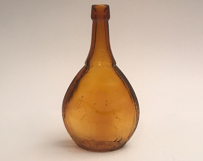 Vintage Dan Patch Honey Amber Glass Flask Bottle - Etsy