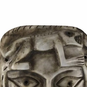 Mayan Aztec Carved Soapstone Face Sculpture Figure - Etsy