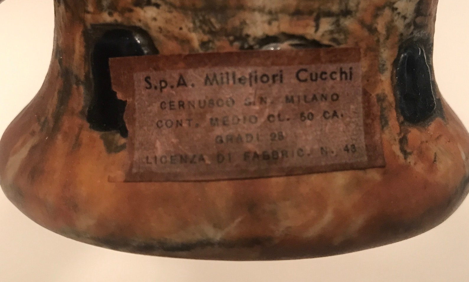 Millefiori Cucchi vintage decanter with Egyptian figures | Etsy