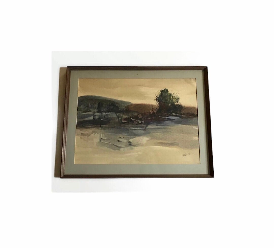 Vintage James R. Fallier Watercolor Painting on Paper Signed Fallier - Etsy