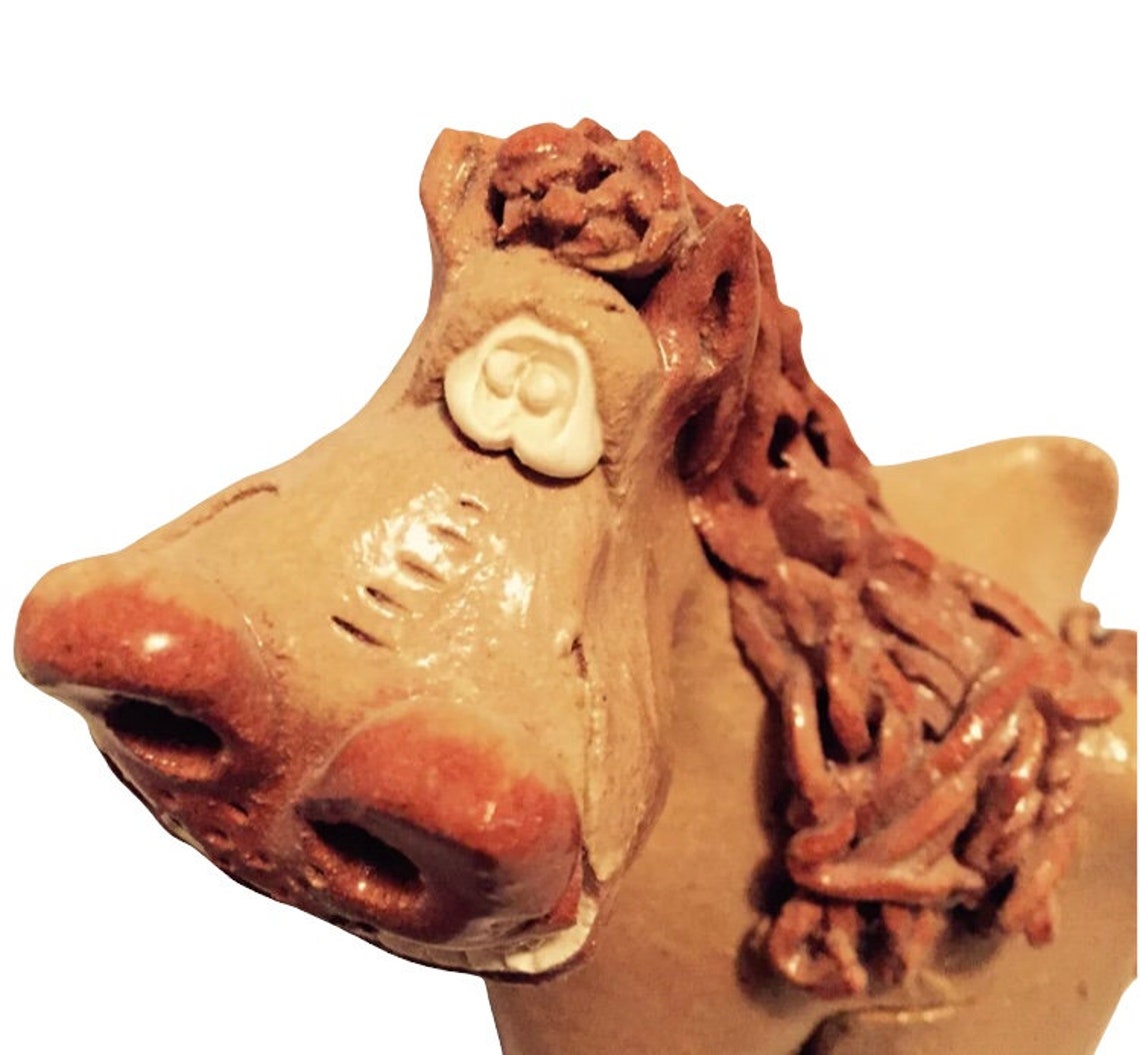 Clay Horse Sculpture Signed Hicks | Etsy