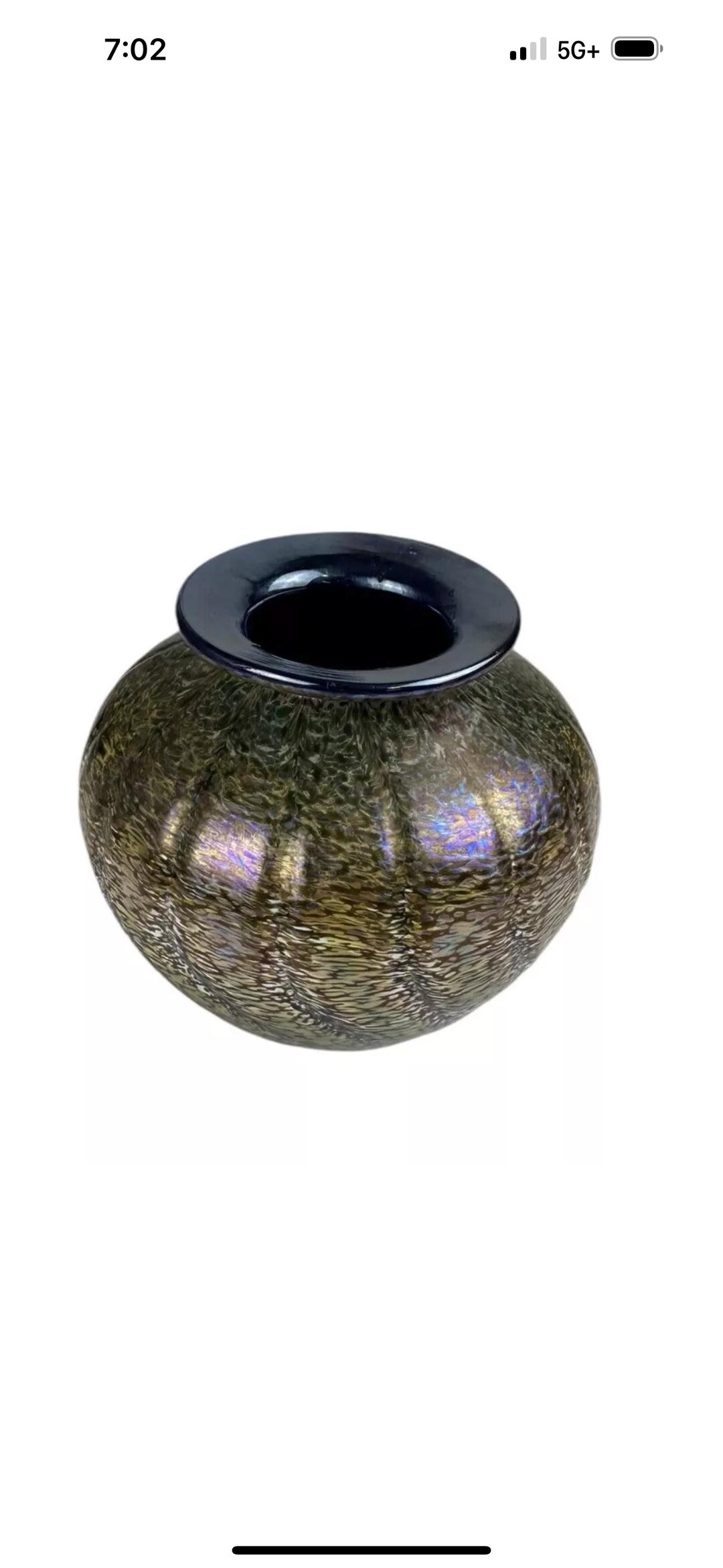 Vintage Stephen Fellerman Small Art Glass Vase Signed Numbered Dated ...