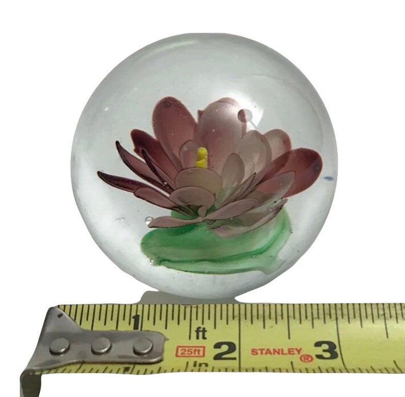 Vintage Blown Glass Flower Paperweight - Etsy