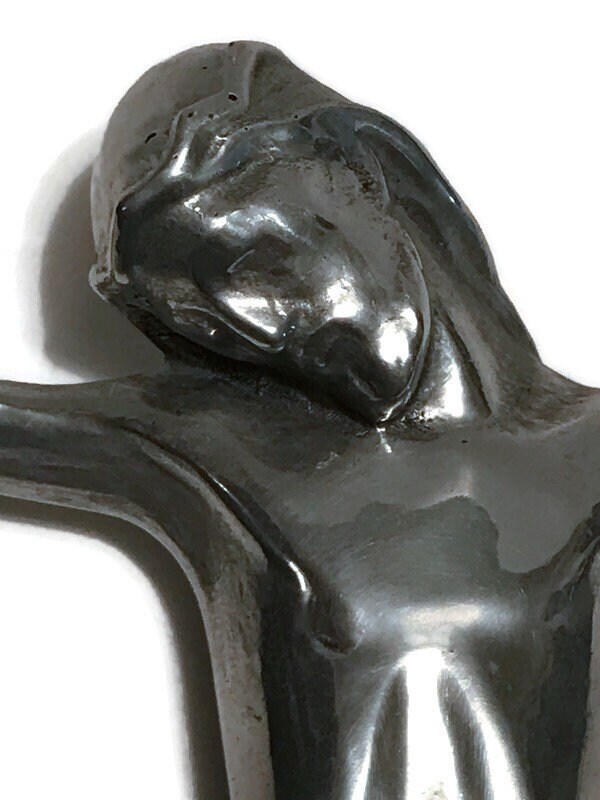 Vintage Metal Jesus Figure Sculpture | Etsy