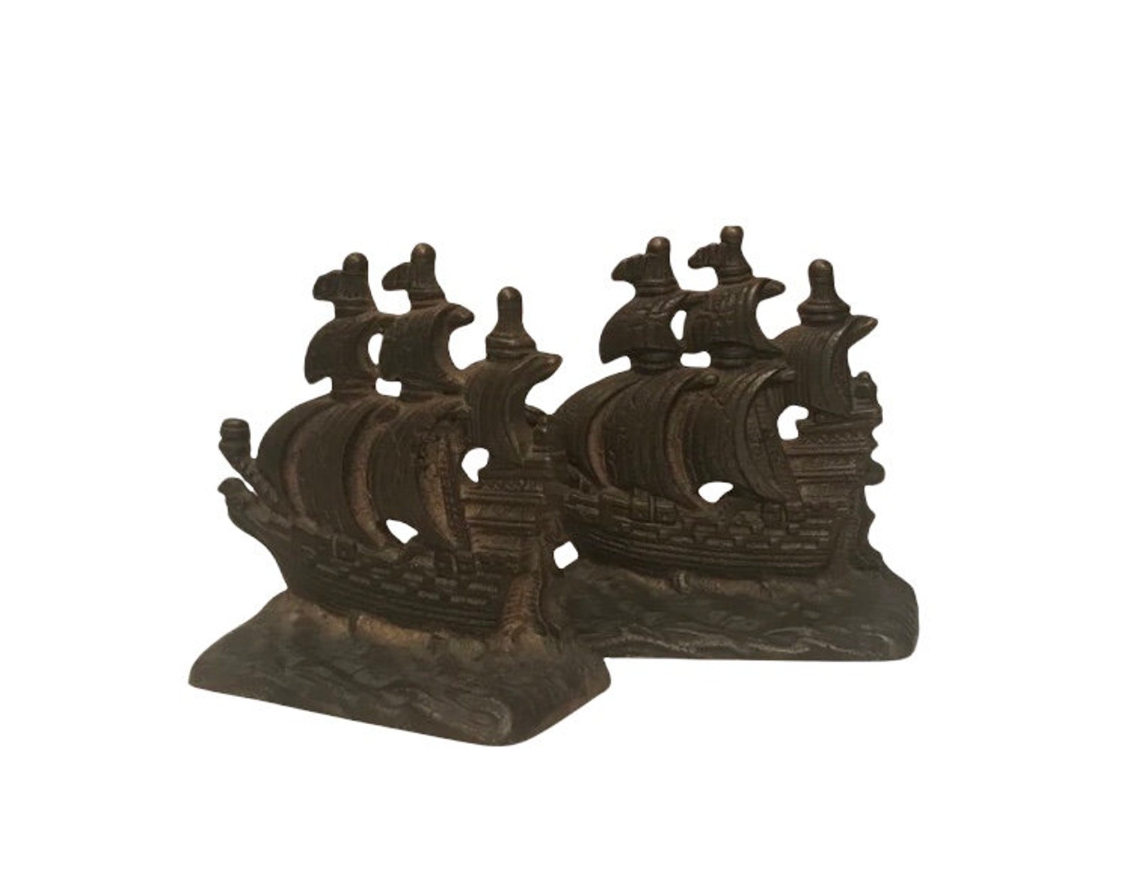 Nautical Ship Brass Bookends - Etsy