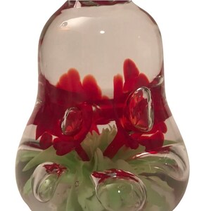 Vintage Blown Glass Art Glass Flower Bell Shaped Paperweight - Etsy