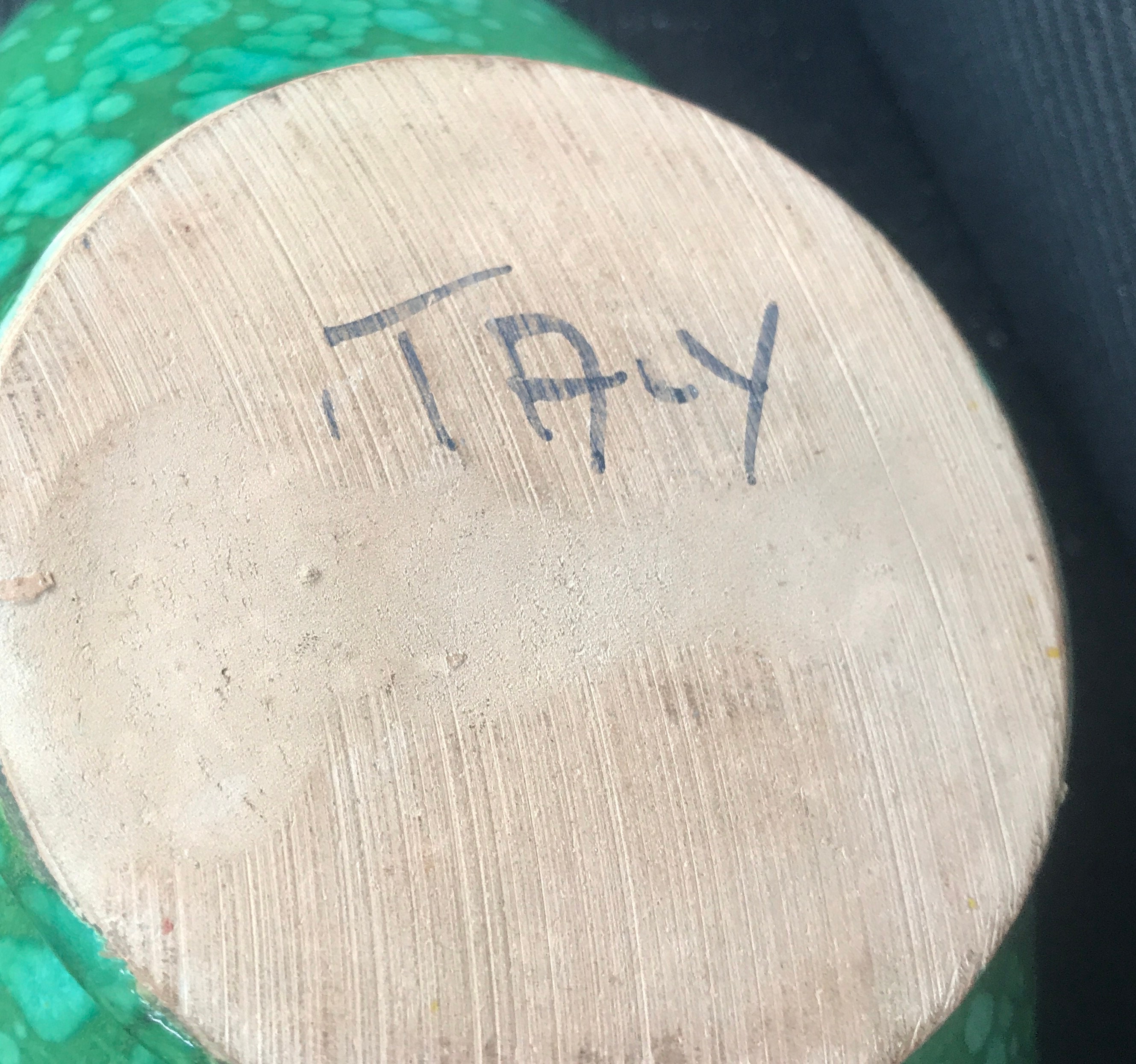 Vintage Italian Pottery Pinch Bowl Dark Teal Green With - Etsy