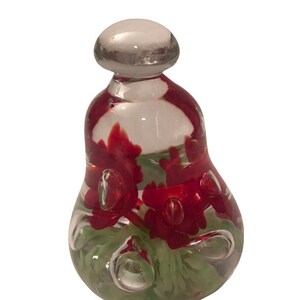 Vintage Blown Glass Art Glass Flower Bell Shaped Paperweight - Etsy