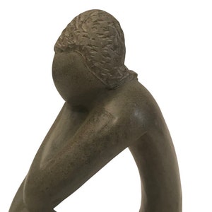Stone Art Sculpture Carving of Figure in Sitting Position - Etsy
