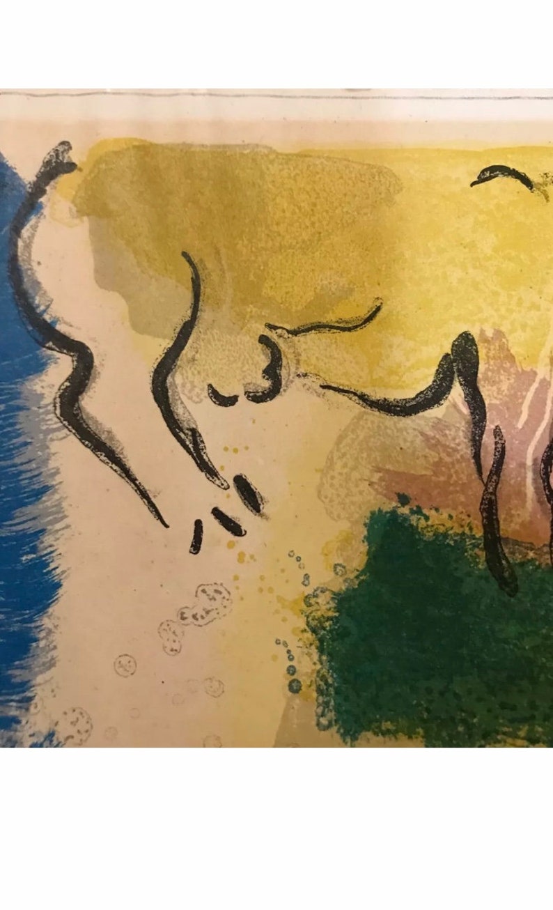 Vintage Marc Chagall Blue Profile Poster - Etsy