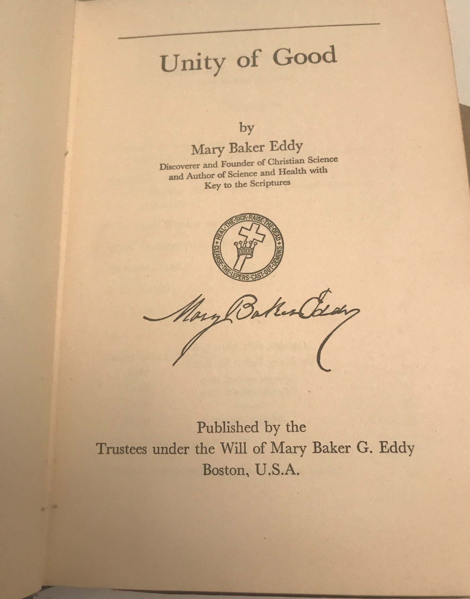 Antique Mary Baker Eddy Books - Etsy
